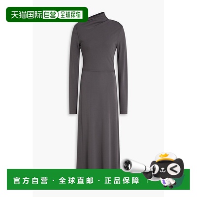 香港直邮潮奢 toteme 女士 垂褶弹性针织中长连衣裙 251WRD4459FB