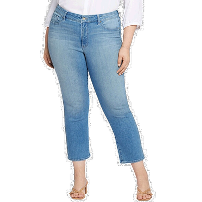 自营 NYDJ Plus Marilyn Mesmerize 九分牛仔裤 - 蓝色 美国奥莱