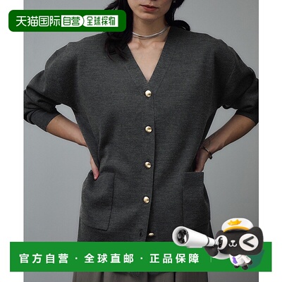 1h可退 日本直邮SALON 女士 宽松V领羊毛质感开衫 2025BSHK35610