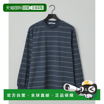 日本直邮COLONY 2139 男士 修身条纹长袖T恤 带抽绳可调节廓形 CM