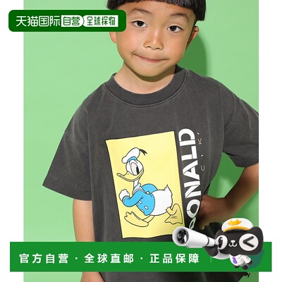 1h可退 日本直邮LOWRYS FARM 儿童款DISNEY角色印花宽松T恤 32498