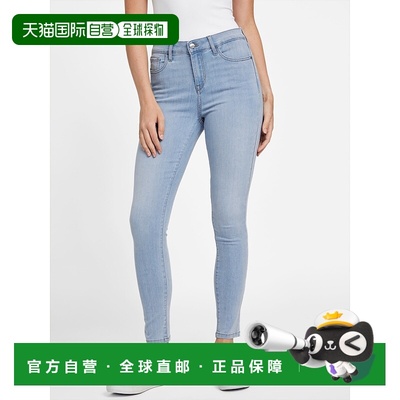 自营guessEco Carina Mid-Rise Bling Pocket Skinny Jeans - lig
