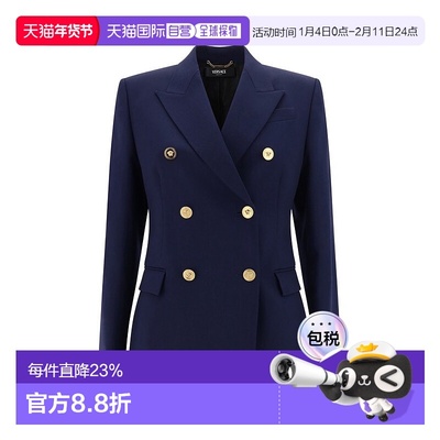香港直邮Versace 范思哲 女士 海军蓝 Informal 西装外套 1013463