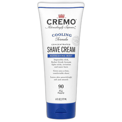 香港直邮Cremo,浓缩剃须膏，清爽薄荷，6 液量盎司（177 毫正品
