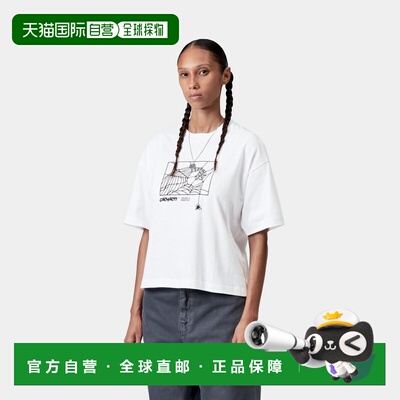 自营欧洲直邮Carhartt WIP Theory and Practice女士棉图形印花短
