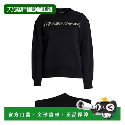 1h可退 香港直邮潮奢 Ea7 女士 Tracksuits 运动装 black黑色 舒