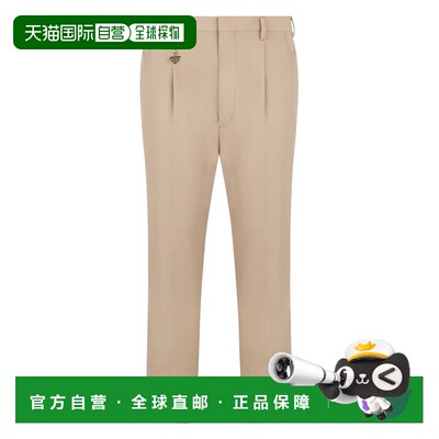 香港直邮PRADA 男士休闲裤 UP0419SOOO19AMF0036 SS2026 卡其色