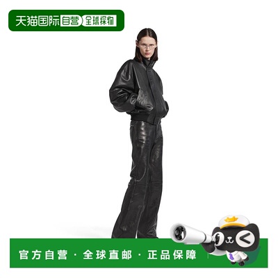 自营欧洲直邮Balenciaga巴黎世家 Garde Robe女士半光面粒面立领