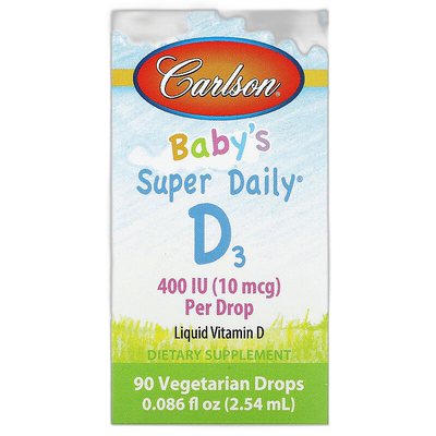 香港直邮Carlson,婴儿级每日维生素 D3，10 微克（400 国际单位）