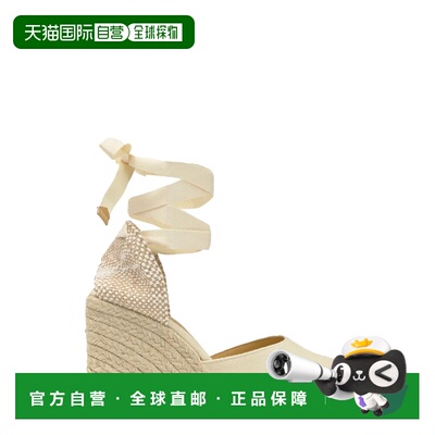 1h可退 香港直邮CASTANER 女士凉鞋 020962IVORY SS2025 白色坡跟