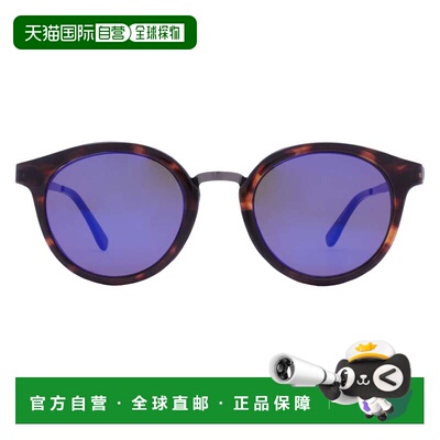 自营Guess Factory Blue Round Ladies Sunglasses GF0305 53X 51