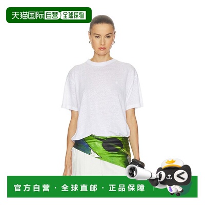 1h可退 香港直邮ANINE BING 女士 Cade T恤 A0812716 white白色