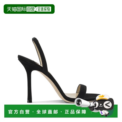 1h可退 香港直邮Jimmy Choo 周仰杰 女士 JENN 100MM 黑色羔羊皮