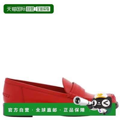 自营salvatore ferragamoFerragamo Red Irina Leather Moccasin
