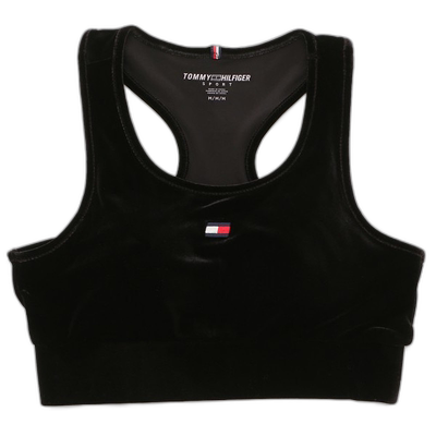 日本直邮Tommy Hilfiger 内衣运动文胸运动服黑色女式 TOMMY HILF