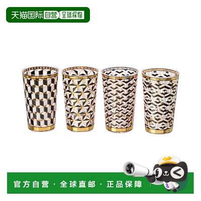 自营Jonathan Adler Set of 4 Boxed Versailles Highball Glasse