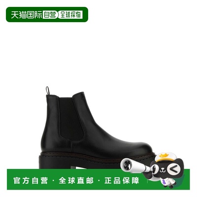 1h可退 香港直邮Prada 普拉达 男士 黑色皮质短靴 2TE199FG000070