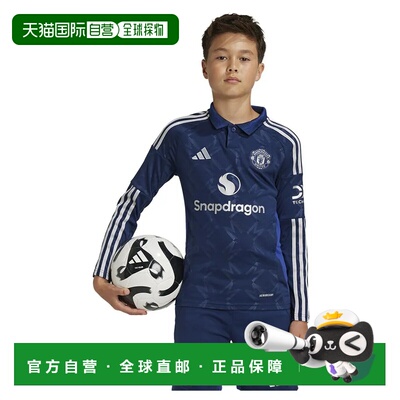 香港直邮ADIDAS Manchester United 24/25客场青少年长袖T恤 中性