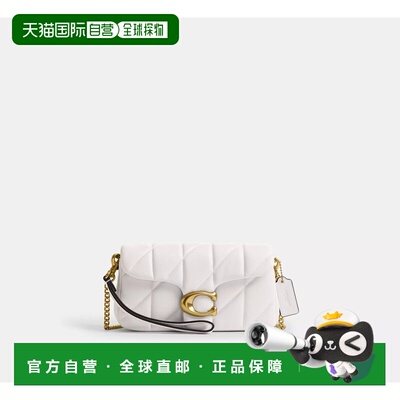 自营欧洲直邮Coach蔻驰 女士白色Tabby Chain 19 单肩包