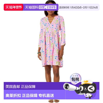 自营Lilly Pulitzer Loran Dress Women's Pink Floral  Cotton P