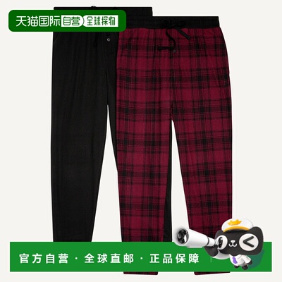 自营Nautica Mens Waffle Pajama Pant Set - zinfandel 美国奥莱