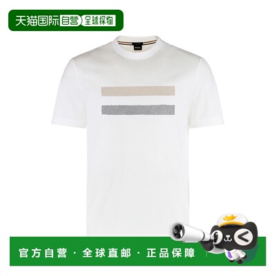 香港直邮BOSS 男士T恤 50556354100 SS2026 白色 Crew neck T-shi