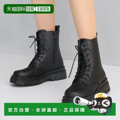 日本直邮VIVIAN 厚底系带工装靴（黑色）