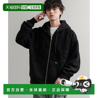 1h可退 日本直邮HUF 男女同款 加厚连帽衫 双拉链宽松 fleece 外