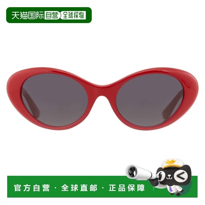 自营Versace Dark Grey Oval Ladies Sunglasses VE4455U 534487