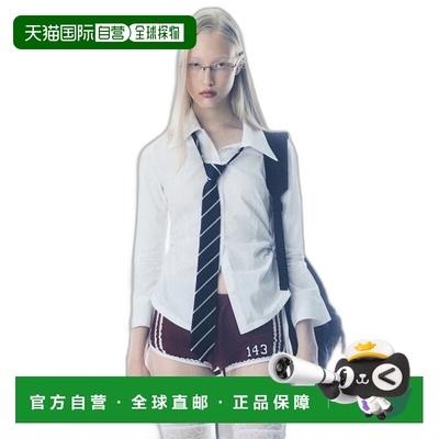 韩国直邮SCULPTOR美式复古街头辣妹潮牌新款衬衫SC24S215WH