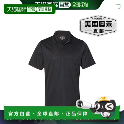 russell athletic基本款短袖 Polo 衫 - 黑色 【美国奥莱】直发