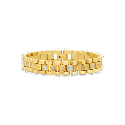 自营sterling foreverCZ Accent 表带手链 - 金色 美国奥莱直发