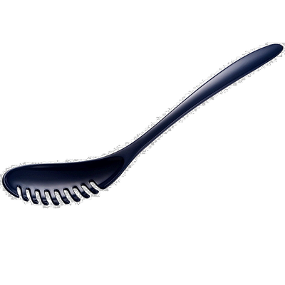 自营 Gourmac 12 英寸三聚氰胺意大利面服务器意大利面条叉和过滤