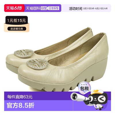 日本直邮FIRST CONTACT高跟鞋坡跟鞋底时尚休闲女士鞋跟6CM 39001