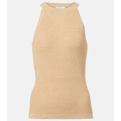 潮奢 MaxMara 麦斯玛拉 女士 Lolly 亚麻真丝混纺上衣