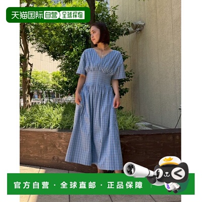 日本直邮LE CIEL BLEU 女装 格纹圆摆连衣裙 28A65104