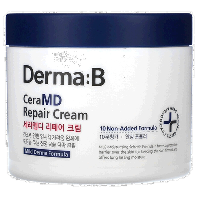 香港直邮Derma:B,CeraMD 修护霜，14.5 液量盎司（430 毫升）保湿