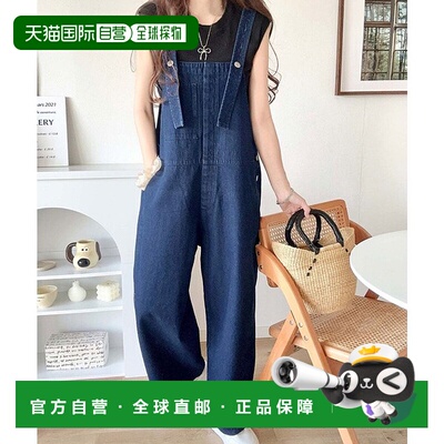 日本直邮Classical Elf 棉正面设计工装背带牛仔裤 C04519EW09179