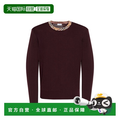 香港直邮BURBERRY 男士针织衫 8113789C1494MAHOGANY AW2025