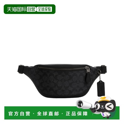 香港直邮COACH 男士斜挎包 CW369QBMI5 SS2024 黑色 Warren 迷你