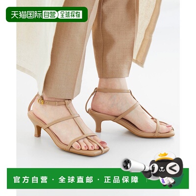 日本直邮Menue 方形包头搭扣凉鞋 [ME8623BW02390] 厚底黑色单鞋