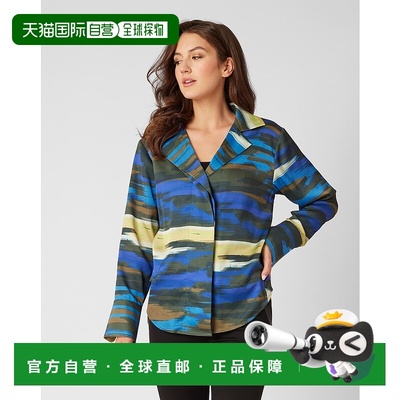 自营 adrienne landau缎面笔触衬衫-蓝色笔触 美国奥莱直发