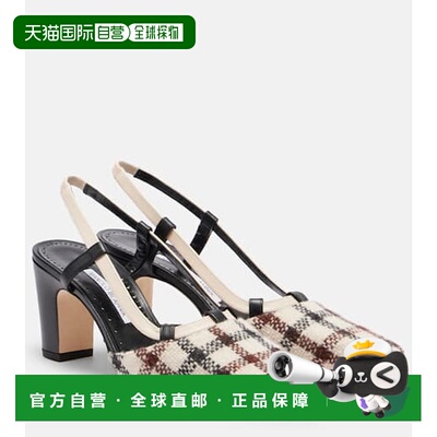 1h可退 香港直邮MANOLO BLAHNIK 莫罗 伯拉尼克 女士 Vestal 格纹