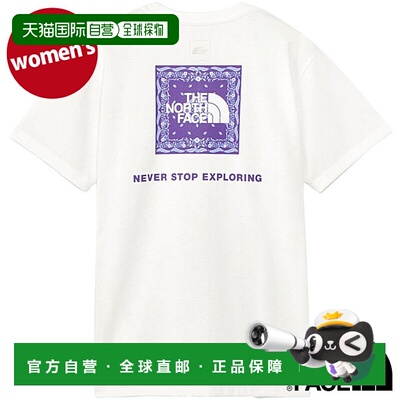 日本直邮THE NORTH FACE 短袖 Bandana 方形徽标T恤 [NTW32446-W