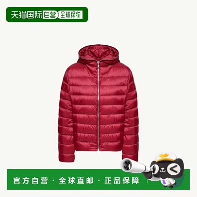 自营欧洲直邮MONCLER盟可睐 Ziplock男女同款覆盆子红连帽短款羽