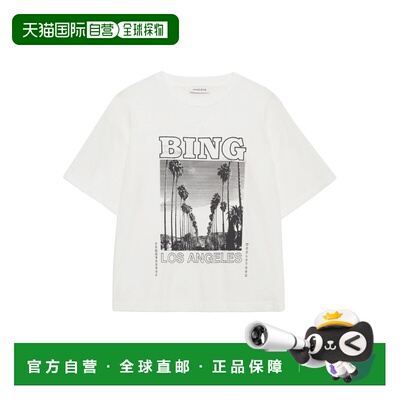 1h可退 香港直邮ANINE BING 女士 and Polos T恤白色T恤 A0811614