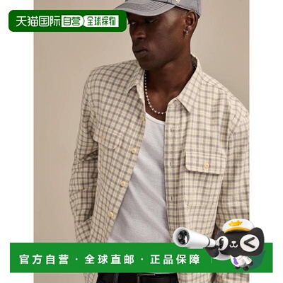 自营lucky brandLucky品牌男士Humboldt tray实用衬衫-中号深灰色