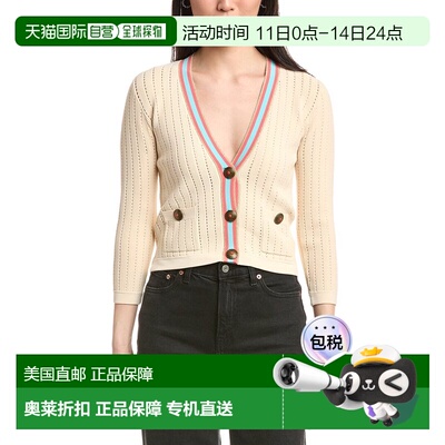 自营l'agenceL’AGENCE Irvin Pointelle Cropped Cardigan - bei