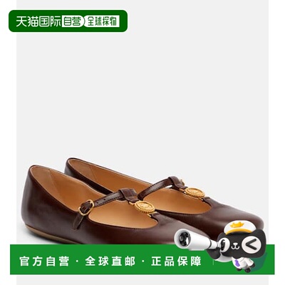 香港直邮Chloe 蔻依 女士 Leonore 精饰皮质芭蕾舞鞋