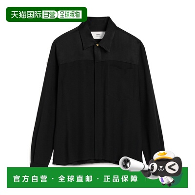 香港直邮Ami Paris 女士衬衫 FSH020AC0014BLACKBLACK SS2025